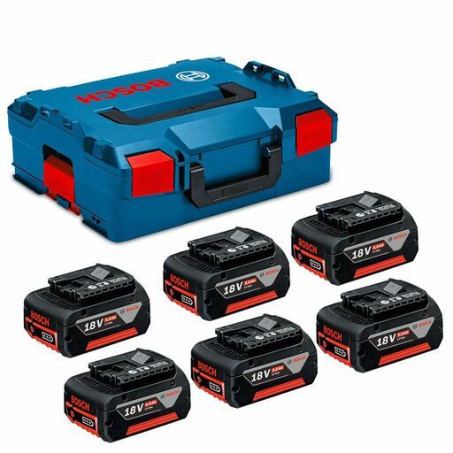 Bosch 0.615.990.M5N 6-Pack 18V 5.0Ah Li-ion Cordless Battery in L-BOXX 136