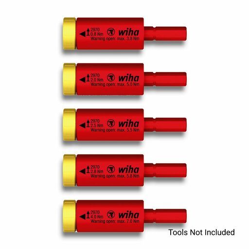 Wiha 41479 5pce EasyTorque Adapter for Electric Torque Set