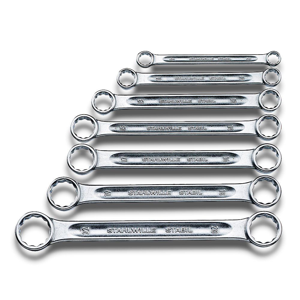 Stahlwille 706434 (SW21/7) 7PCE 8mmx9mm - 20mmx22mm Double End Ring ...