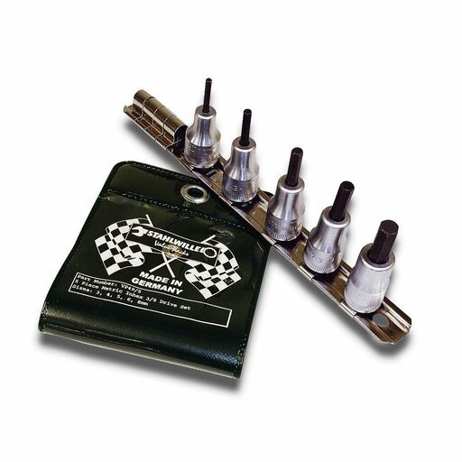 Stahlwille 709764 (SWVP49/5) 5pce 3/8" Metric Inhex Socket Set (Value Pack)