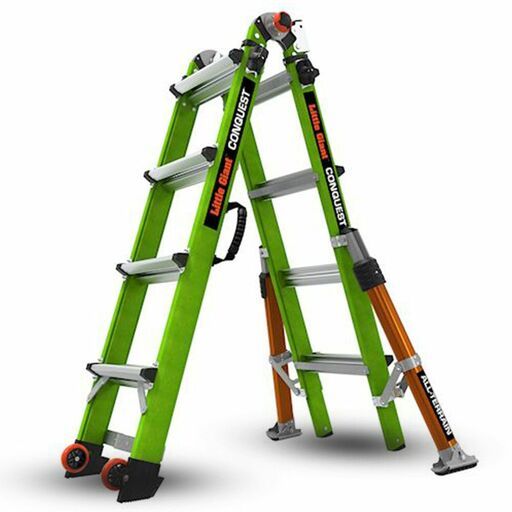 Little Giant Ladder Systems 17107-001 2.74 - 5.51m 136kg Fiberglass ...