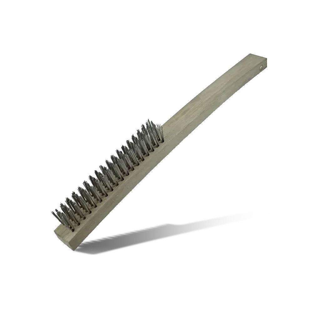 ITM TM7050-005 Long 353mm 4 Row Steel Hand Brush with Timber Handle