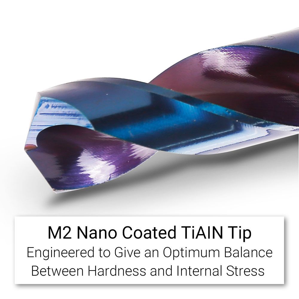 Xtorque XNTD25 25pce HSS Metric Nano Coated TiAIN Drill Bits Set Ideal For Stainless Steel