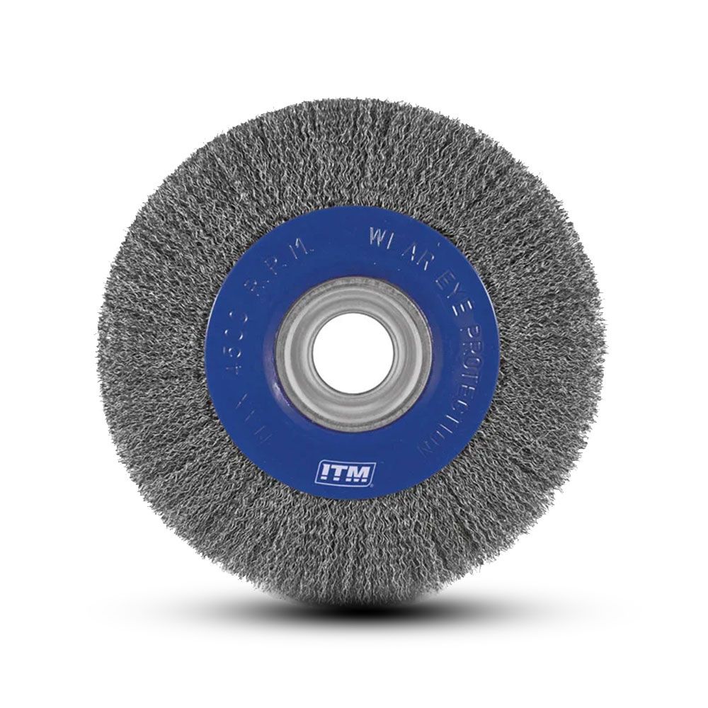 ITM TM7012-150 150mm x 19mm Multi Bore Steel Crimp Wire Wheel Brush