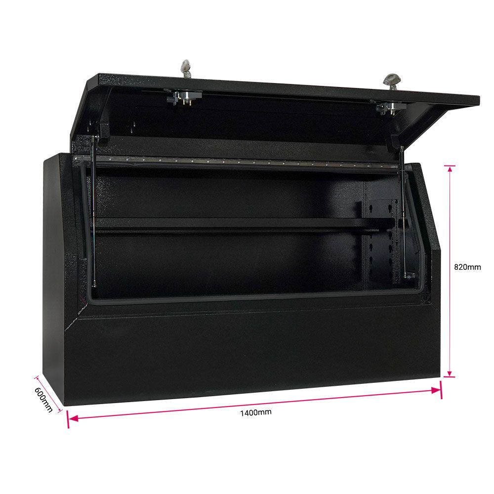 Daytona DBS1200HW 2mm 1200mm x 600mm x 820mm Half Lid Black Aluminium ...