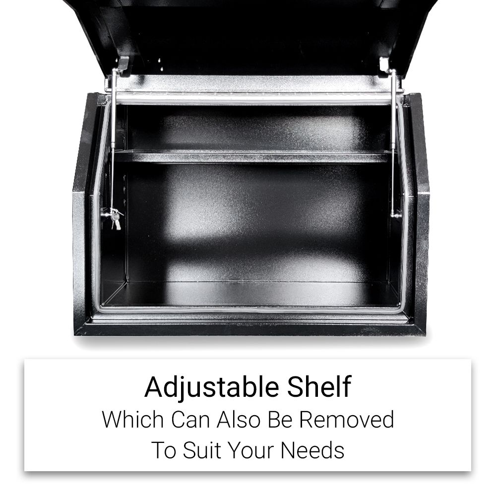 Daytona DBS1200FW 2mm 1200mm x 600mm x 820mm Full Lid Black Aluminium ...