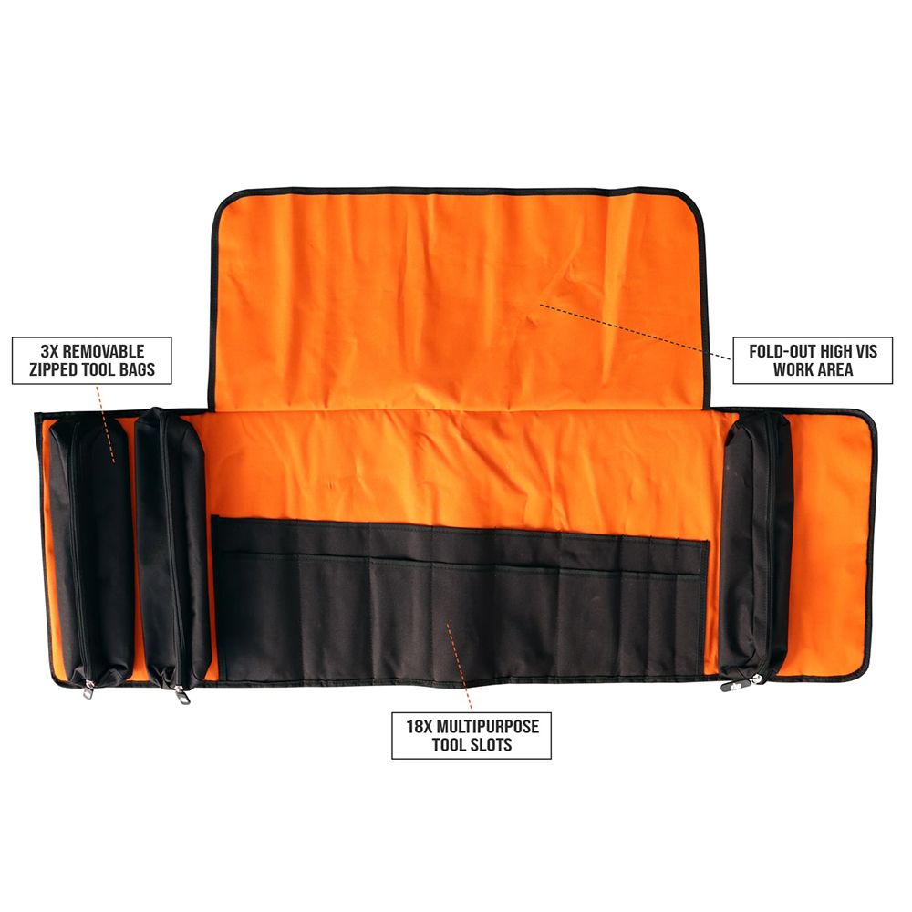 SP Tools SP51280 90pce Mobile Tool Roll Tool Kit