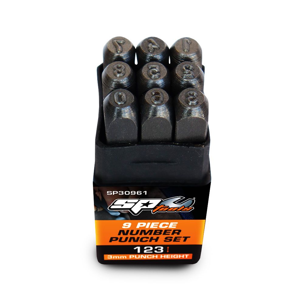 SP Tools SP30961 9pce Letter Punch Set