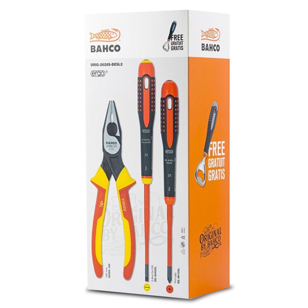 Bahco ORIG-2628S-BESL2 1000V Screwdriver & Plier Set VDE
