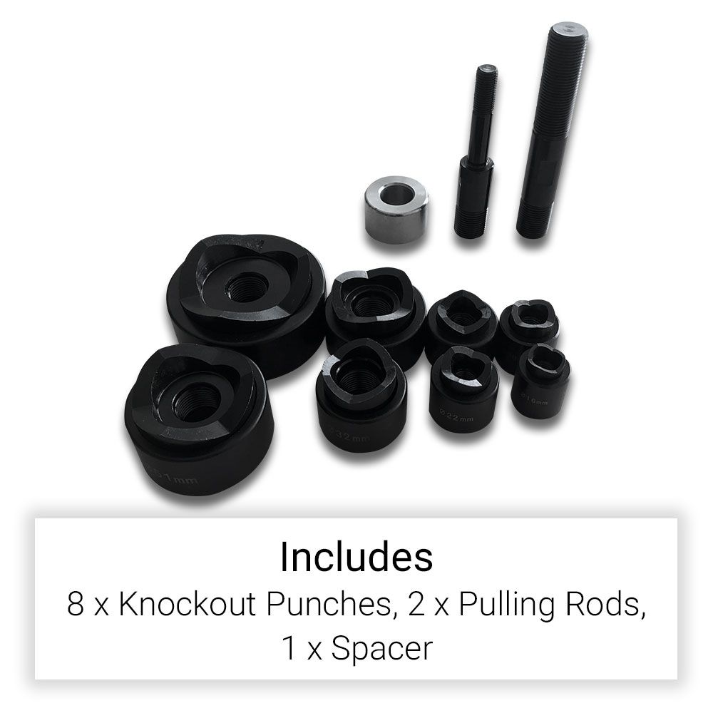 Daytona DPHS150 150KN Industrial Chassis Punch Hydraulic Steel Set