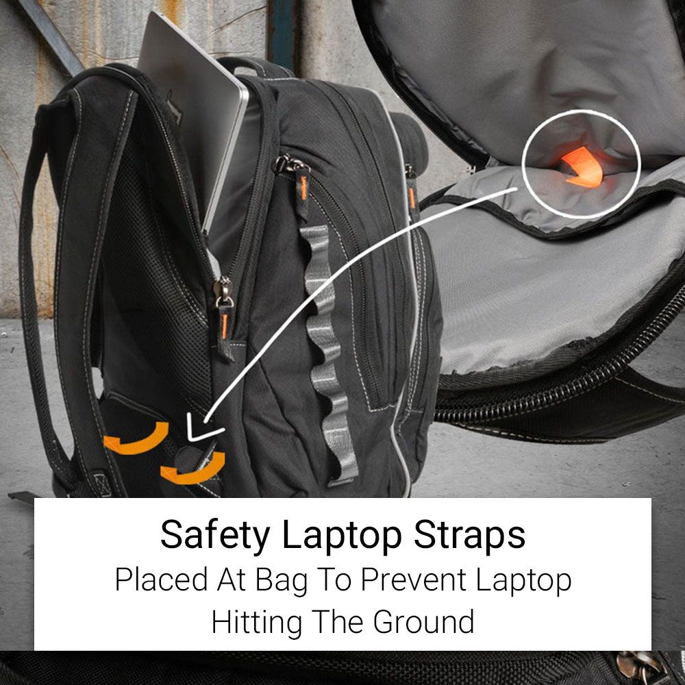 Rugged Xtremes RXES05G406BK 30L Black Canvas Laptop/Travel Backpack