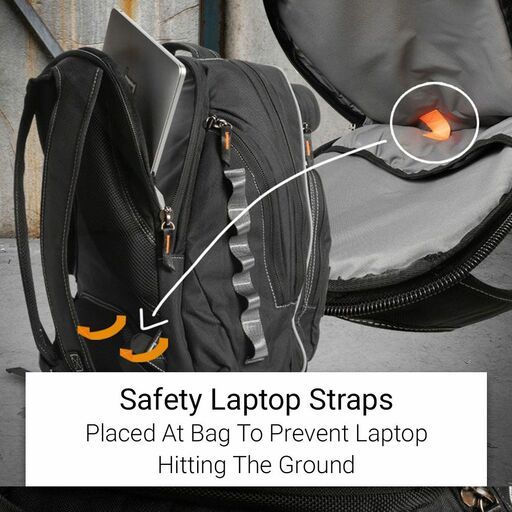 Rugged Xtremes RXES05G406BK 30L Black Canvas Laptop/Travel Backpack