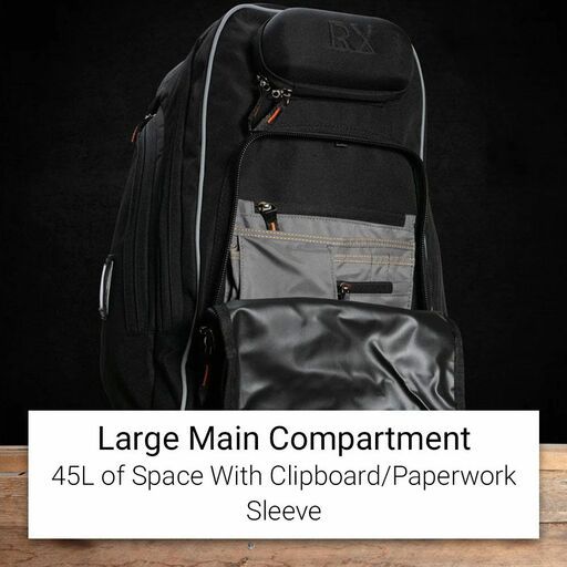 Rugged Xtremes RXES05G412BK 45L Black Canvas Laptop/Travel Backpack