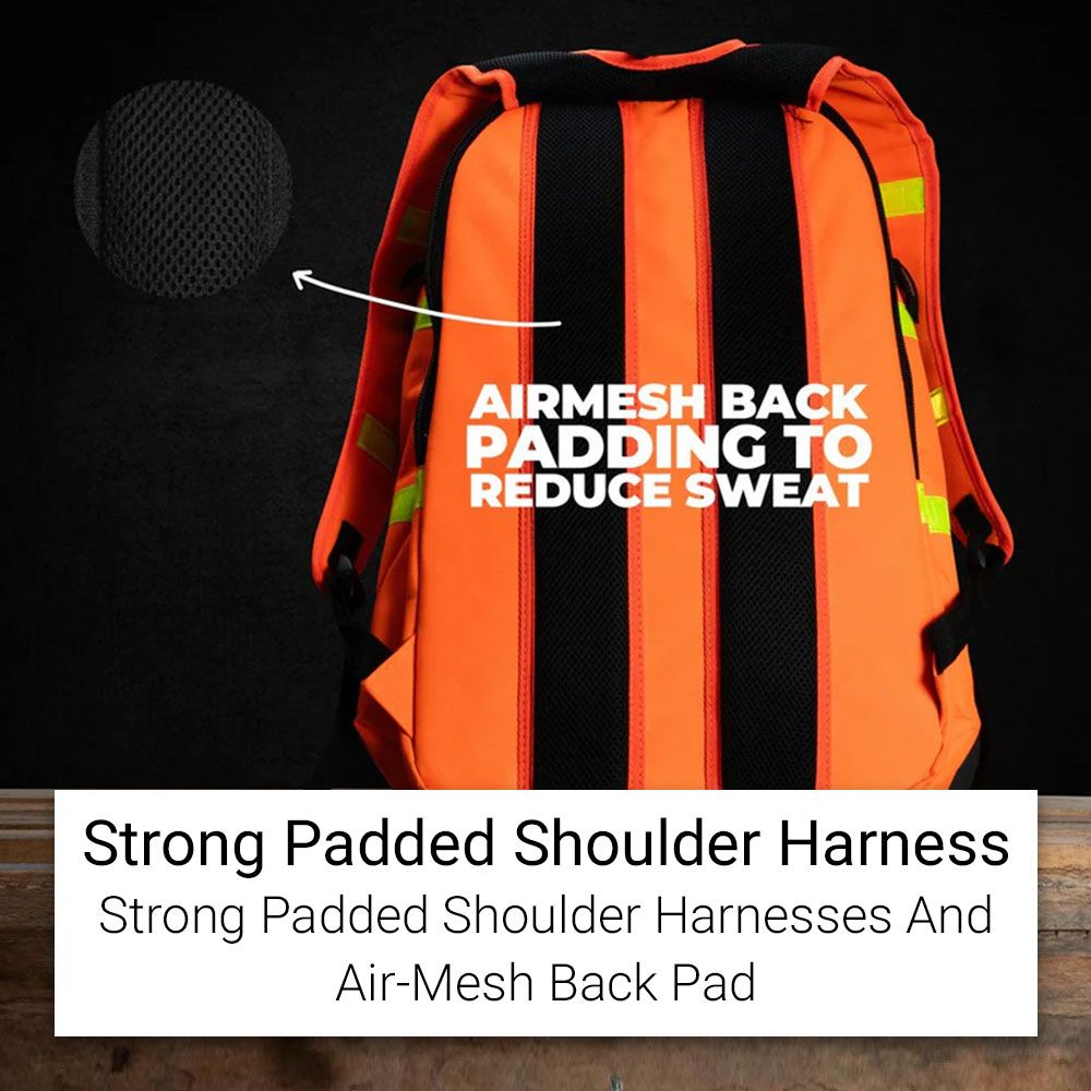 Rugged Xtremes RXES05G412HVOR 45L Hi-Viz Orange Canvas Laptop/Travel ...