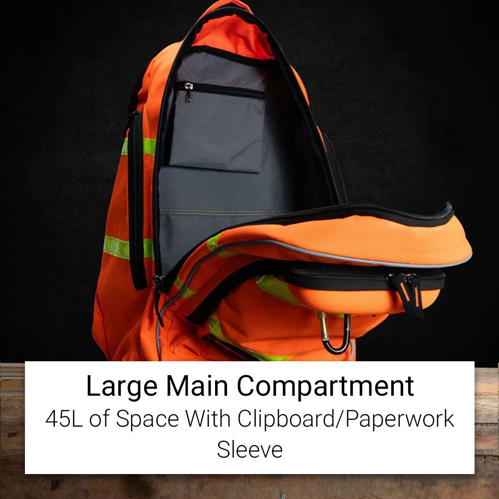 Rugged Xtremes RXES05G412HVOR 45L Hi-Viz Orange Canvas Laptop/Travel ...