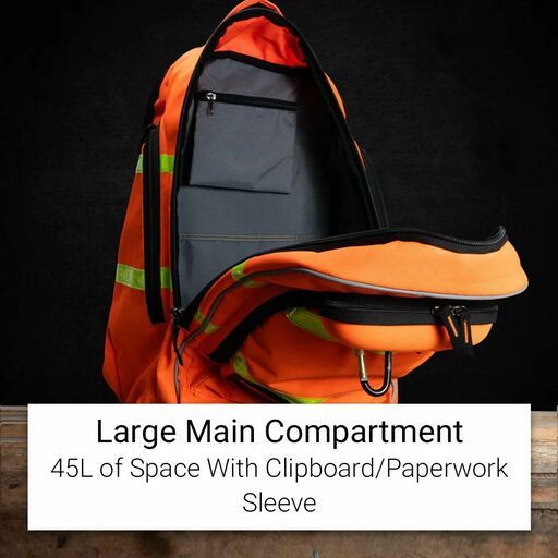 Rugged Xtremes RXES05G412HVOR 45L Hi-Viz Orange Canvas Laptop/Travel ...