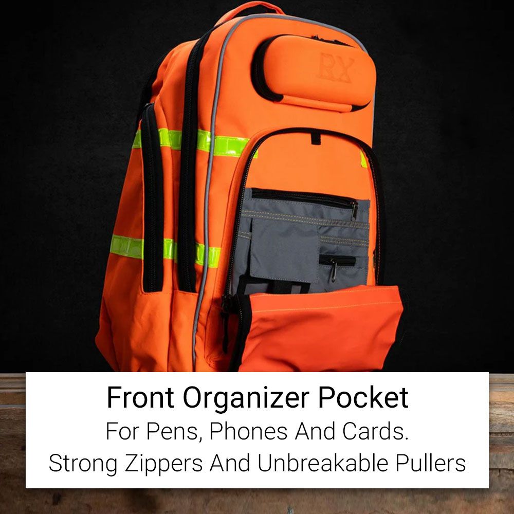 Rugged Xtremes RXES05G412HVOR 45L Hi-Viz Orange Canvas Laptop/Travel ...