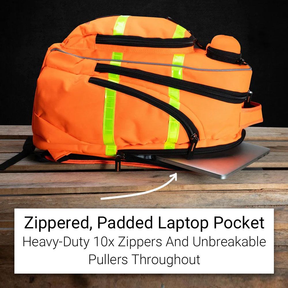 Rugged Xtremes RXES05G412HVOR 45L Hi-Viz Orange Canvas Laptop/Travel ...