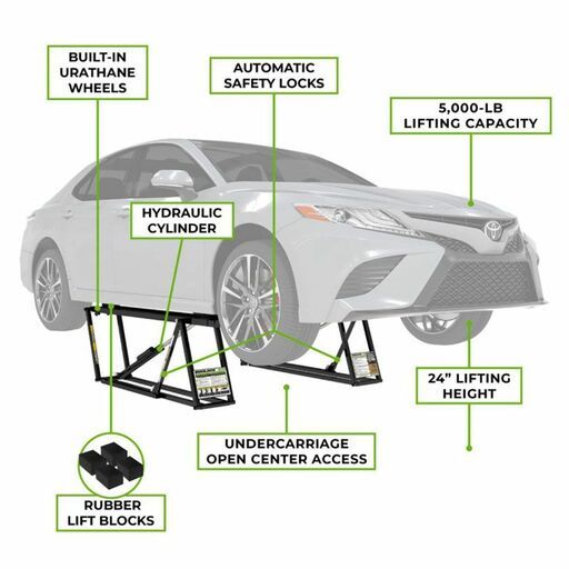 QuickJack 5000TL-208-240V 2.2 ton 240V Portable Car Lift System