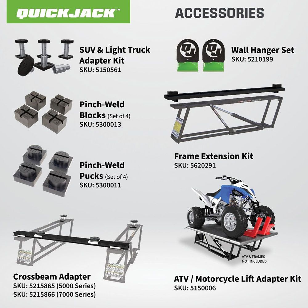 QuickJack 7000TL-208-240V (5175642) 3.2 Ton 240V Portable Light Duty ...