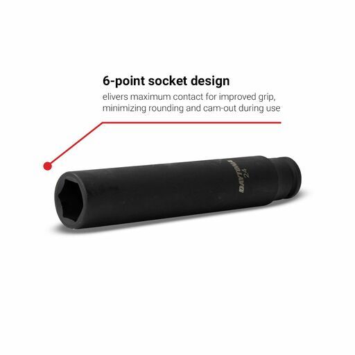 Daytona DLS2412 24mm 1/2" Drive 6pt Extra Long Deep Impact Socket