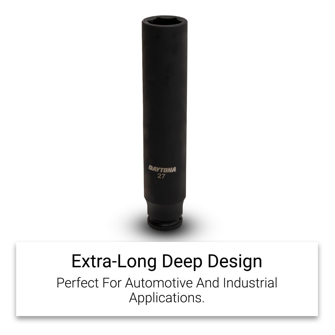 Daytona DLS2712 27mm 1/2" Drive 6 Point Extra Long Deep Impact Socket