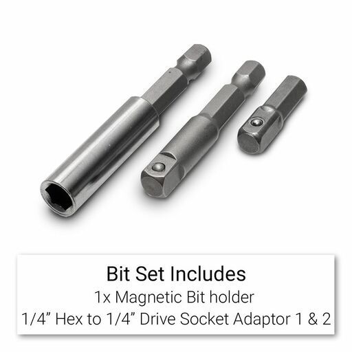 Techsmart TSEC100 100pce Security Bit Set 1/4 Hex