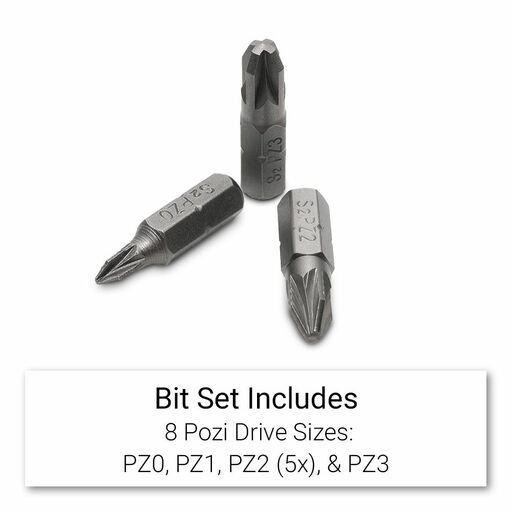 Techsmart TSEC100 100pce Security Bit Set 1/4 Hex