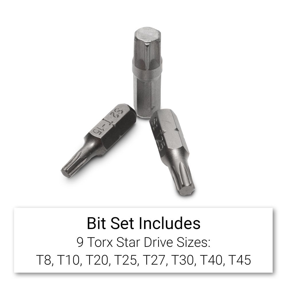 Techsmart TSEC100 100pce Security Bit Set 1/4 Hex