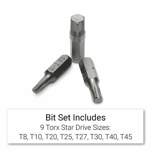 Techsmart TSEC100 100pce Security Bit Set 1/4 Hex