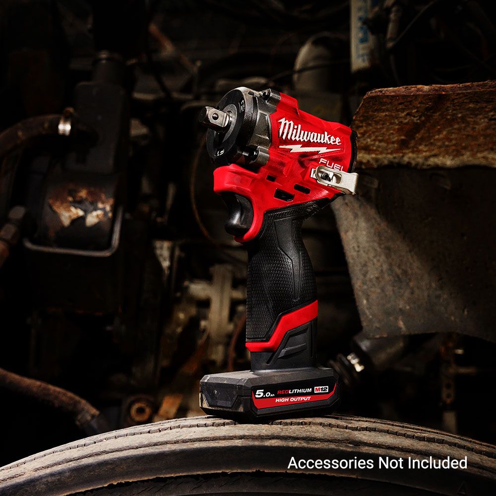 Milwaukee M12FIW2P120 12V FUEL 1/2" Stubby Impact Wrench with Pin ...