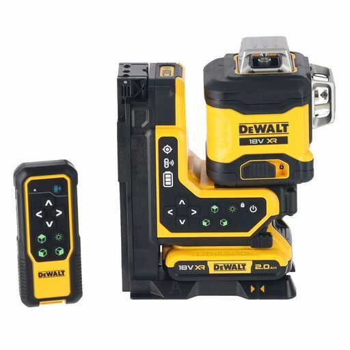 Dewalt Dcle34035d1 Xe 18v 3x360 Remote Control Green Beam Laser