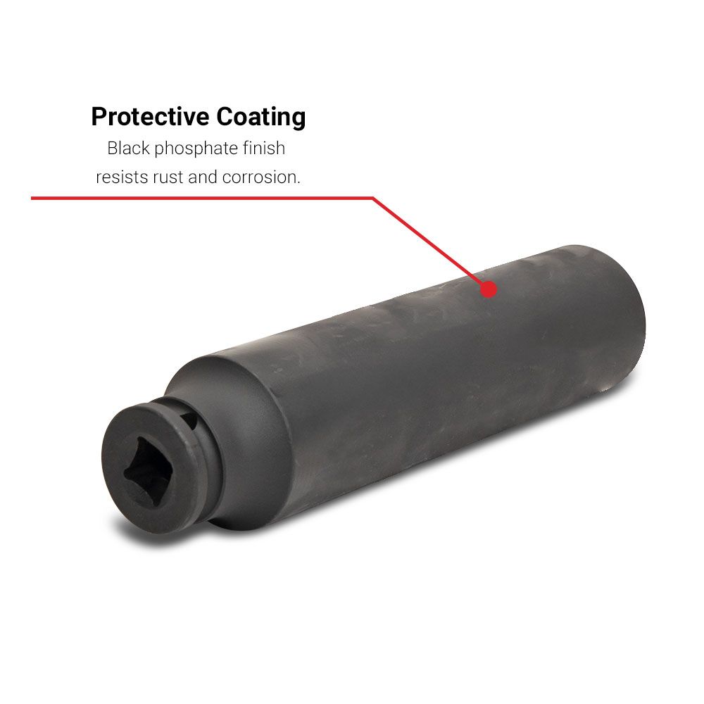 Daytona DLS3212 32mm x 200mm long 1/2" Drive 6 Point Extra Long Deep ...