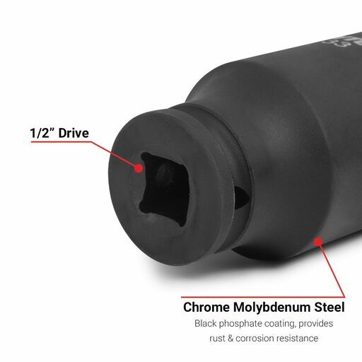 Daytona DLS3312 33mm x 200mm long 1/2" Drive 6 Point Extra Long Deep ...