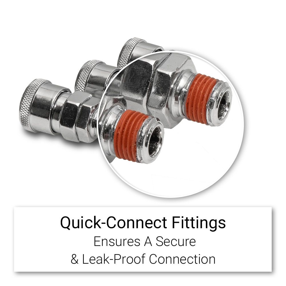 Chicago Air CANS3WAYM 3-Way Nitto Type Quick Connect Air Compressor ...