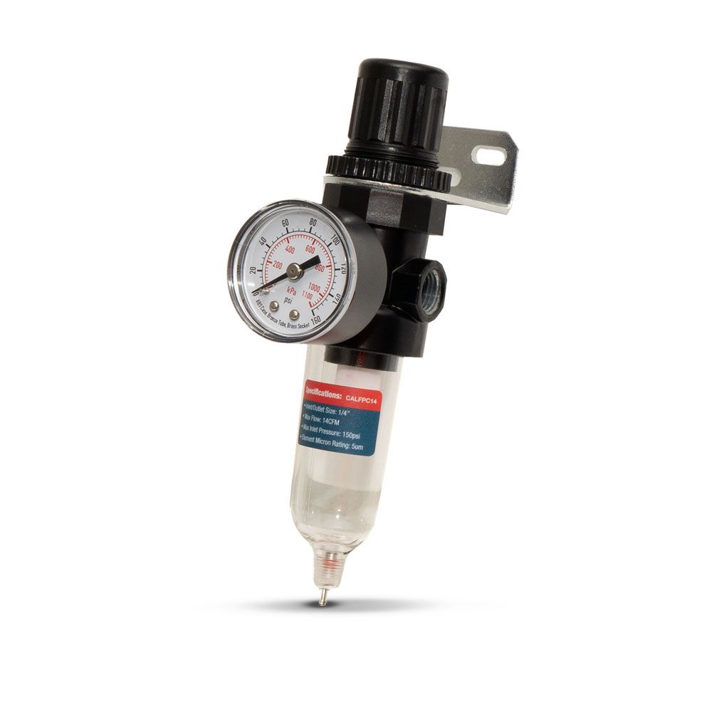 Chicago Air CALFPC14 1/4" AirLine Filter Regulator With Gauge ...