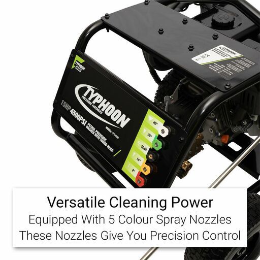 Typhoon TPR4500+SPR30 15HP 4500PSI Petrol Pressure Washer With Turbo ...