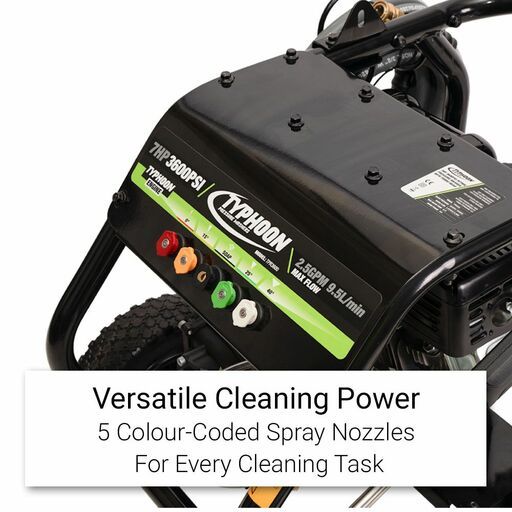 Typhoon TPR3600 7HP 3600PSI Petrol Pressure Washer With Turbo Head