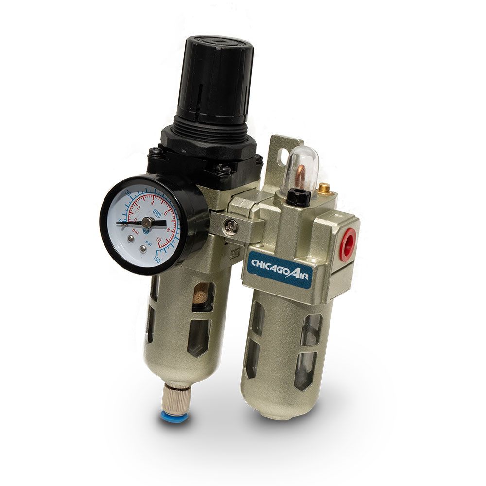 Chicago Air CAFRL14 1/4" Air Filter, Regulator & Lubricator Unit