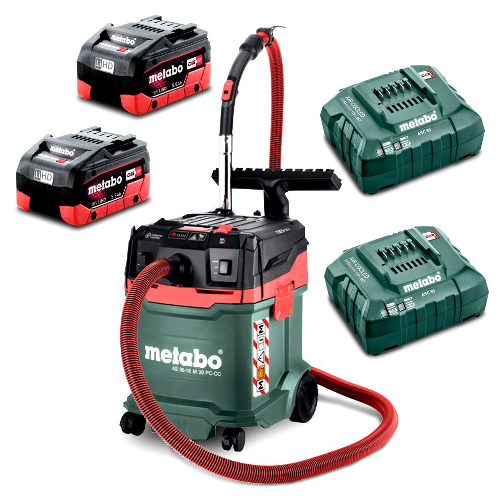 Metabo AU60207430 36V (18V x 2) Li-ion Cordless Brushless 30L Wet & Dry ...
