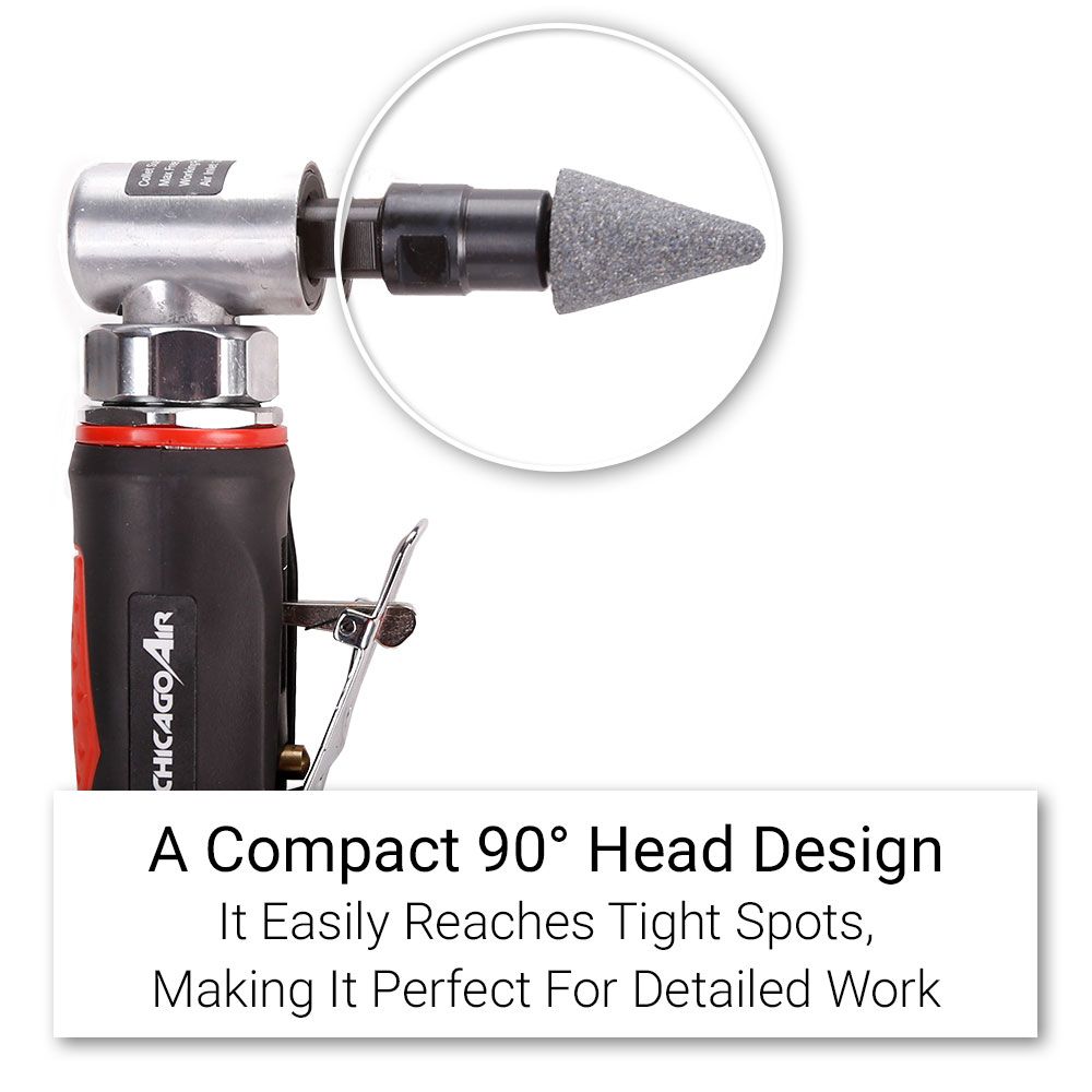 Chicago Air CA14ADGK 16pce 1/4" Pneumatic 90° Angle Die Grinder