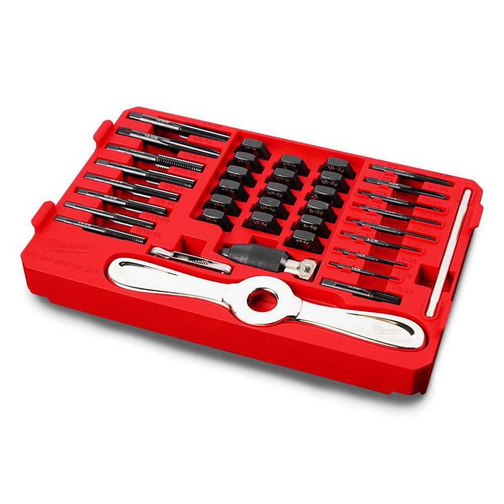 Milwaukee 49225604 38pce SAE Tap and Die PACKOUT Set