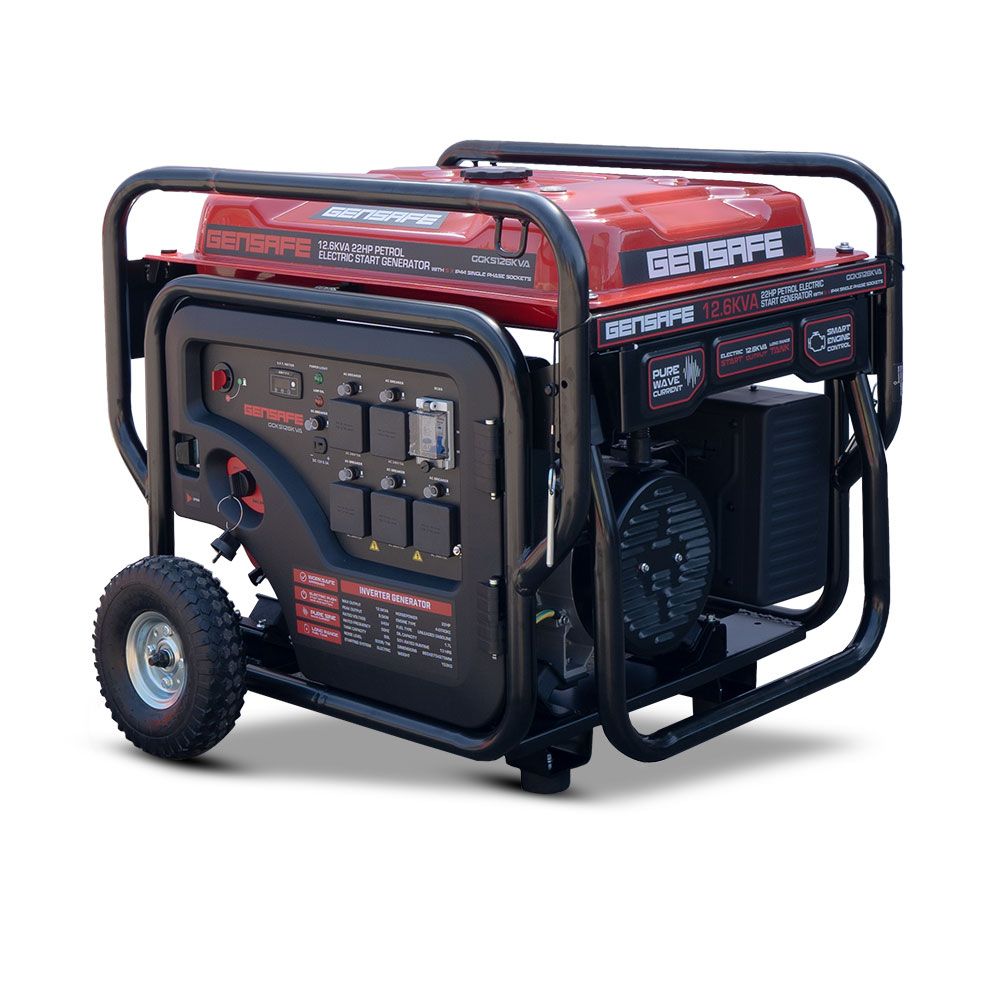 Gensafe GGKS126KVA 12.6Kva 22Hp Petrol Electric Start Inverter Generator
