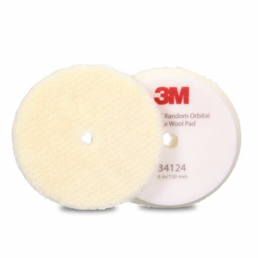 3M 34124 2-Pack 150mm (6") Paint Finish Perfect-it Coarse Wool Polish Pad