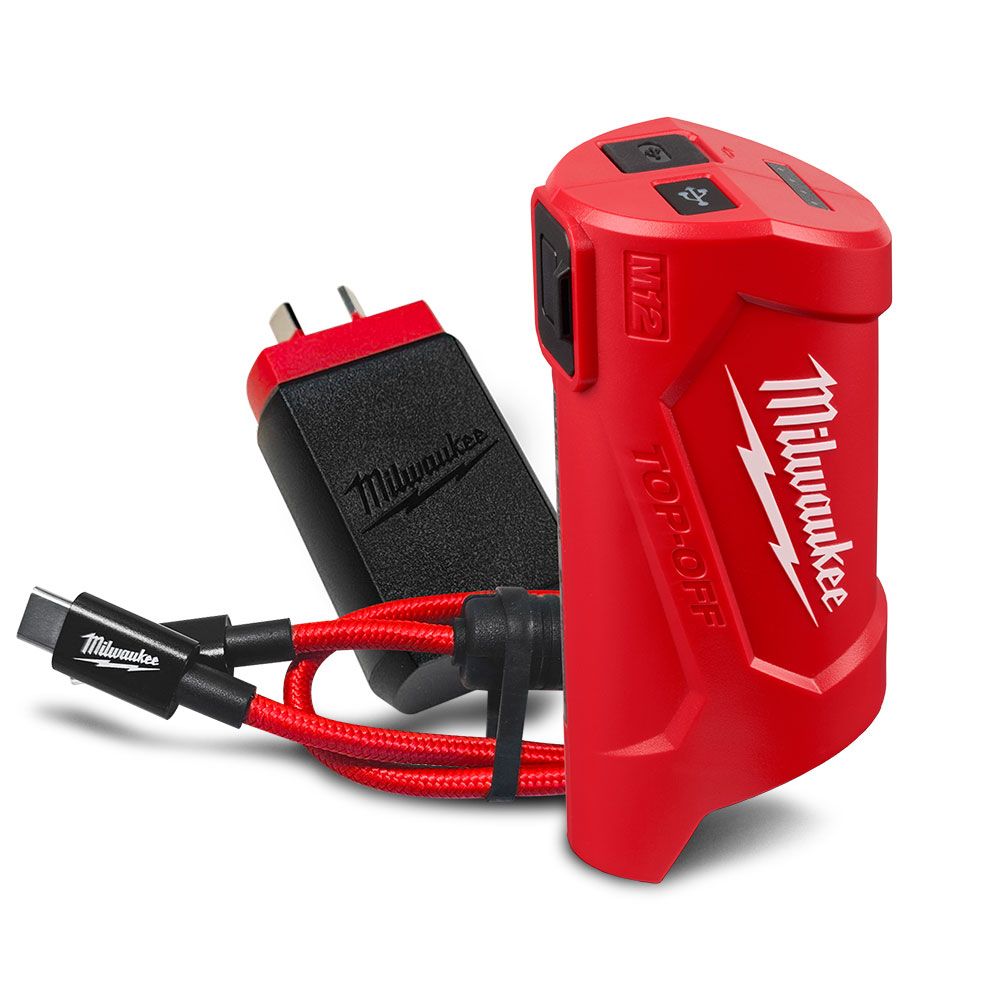 Milwaukee M12TC20 12V USB-C Travel Charger