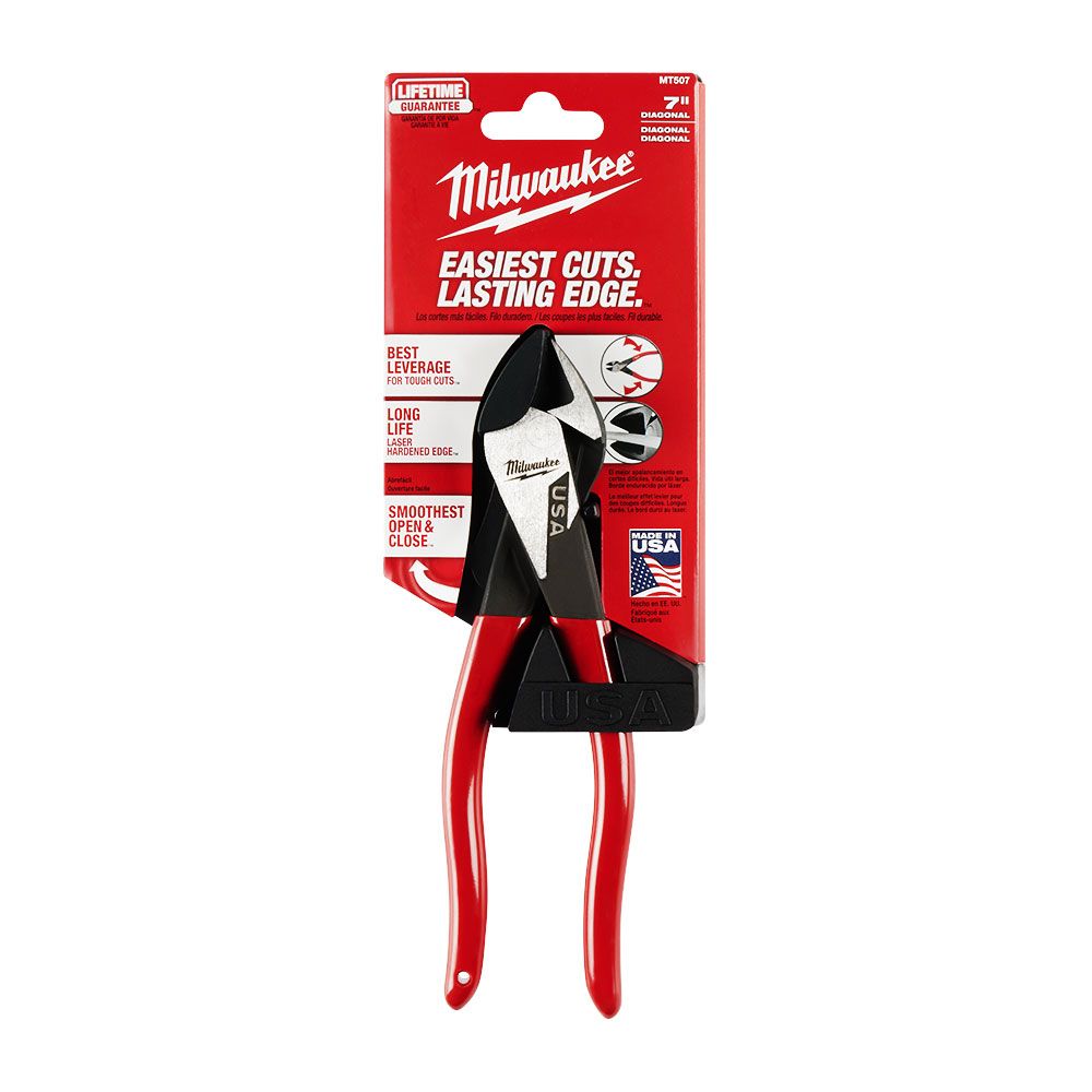 Milwaukee MT507 178mm (7") Dipped Grip Diagonal Pliers