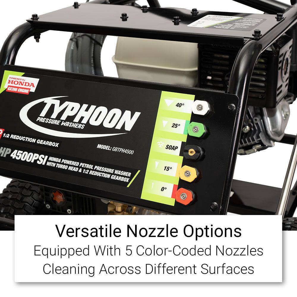 Typhoon GBTPH4500 13HP Honda Powered 4500PSI Petrol Pressure Washer ...