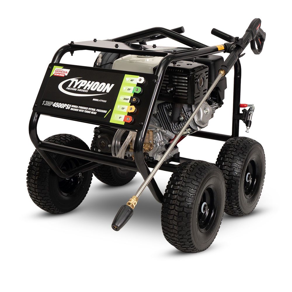 Typhoon HTP4500 13HP 4500PSI Honda Powered Petrol Pressure Washer With ...