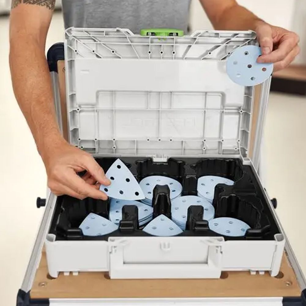 Festool 578196 Granat Abrasive Systainer Set 6 Hole for RO 90