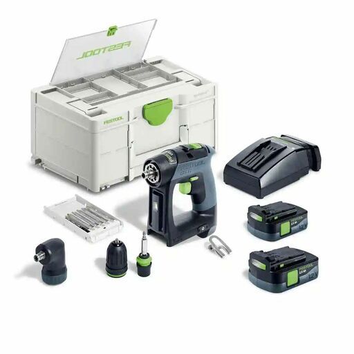 Festool CXS12 (576870) 2.5-Set 12V Mini Cordless Drill 2.5Ah Set in ...